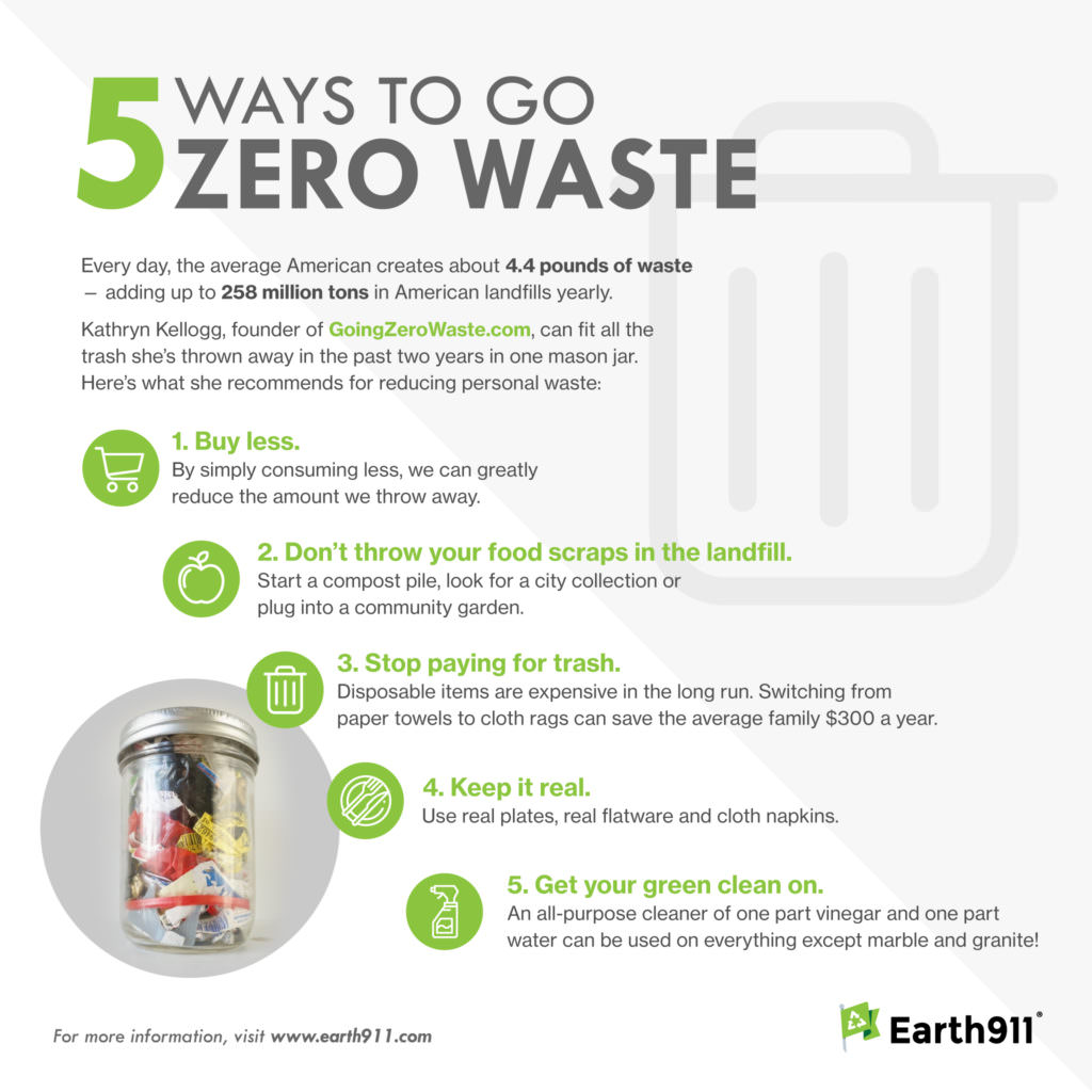 Infographic 5 Ways To Go Zero Waste Earth911 Infographic 5 Ways To Go Zero Waste Earth911